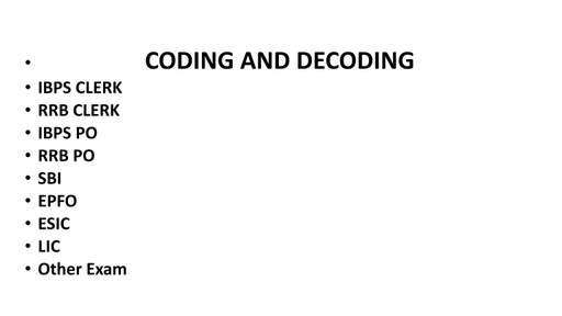 Bank Exams Coding And Decoding Part 1 In Hindi Offered By Unacademy