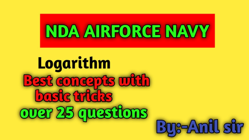 Nda Logarithm Concepts Class 1 In Hindi Offered By Unacademy