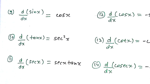 IIT JEE - Formulas of Differentiation (in Hindi) Offered by Unacademy