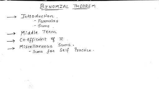 CBSE Class 11 - Introduction to Binomial Theorem Offered by Unacademy