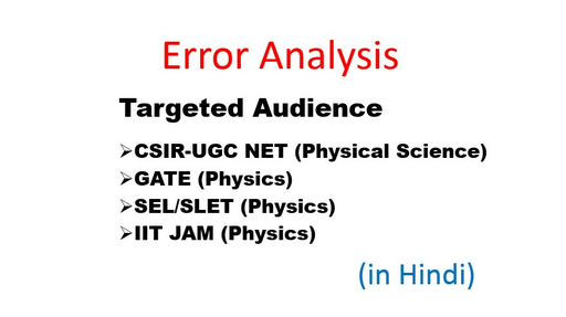 Csir Ugc Net Propagation Of Error In Hindi Offered By Unacademy
