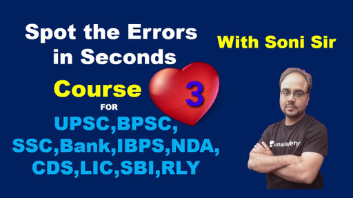 Ssc Exams Non Technical Railway Exams Spot The Errors Course 3