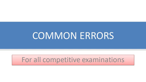 Ssc Exams Non Technical Railway Exams Common Errors Set 3 In