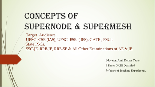 Gate And Ese Problems On Supernode In Hindi Offered By Unacademy