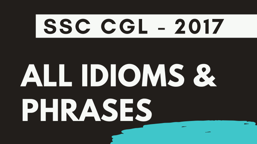 Ssc Exams Non Technical Railway Exams Overview For Idioms And
