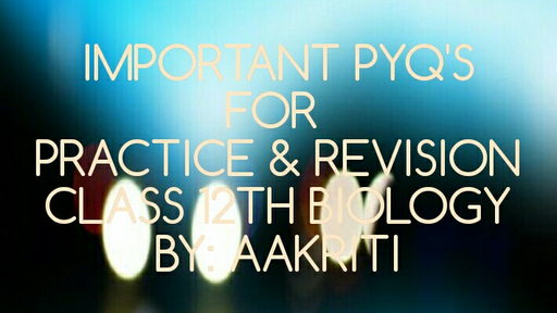 CBSE Class 12 - CBSE CLASS 12TH BIOLOGY - PYQS - POLLINATION Offered by ...