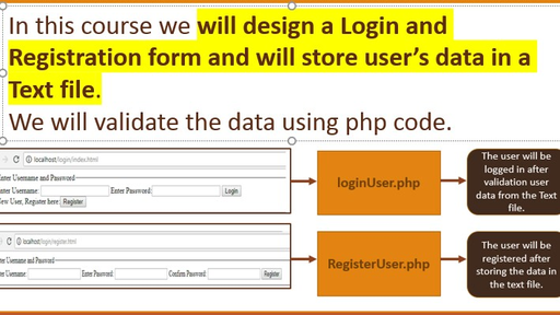Programming - (Hindi) Design a Login or Registration Form using PHP and ...