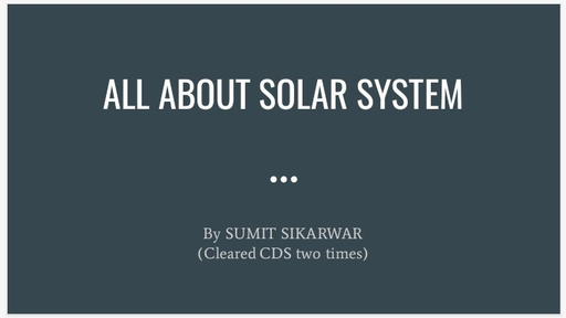 Upsc Cse Gs Hindisolar System Upsc Cse By Unacademy