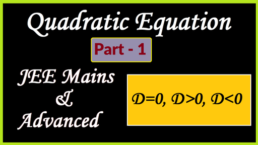 Iit Jee Quadratic Equation Graph Iit Jee Mains And Advanced Part 12