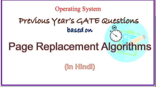 Gate And Ese Pyqs 1 Based On Fifo Algo And Beladys Anomaly In Hindi