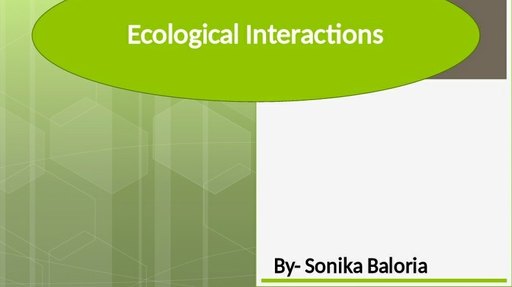 CBSE Class 12 - Introduction: Ecological Interactions and It's Types ...