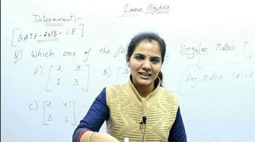 Gate And Ese Part 1 Determinant Of Matrix In Hindi Offered By Unacademy