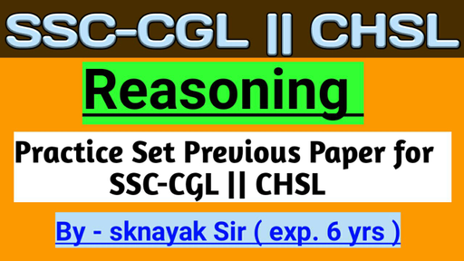 Ssc Exams Non Technical Railway Exams Reasoning Practice Questions