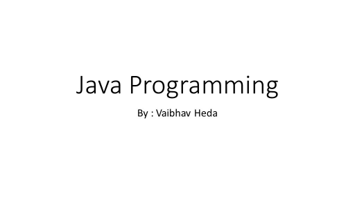 Programming Variables And Datatypes In Java Offered By Unacademy
