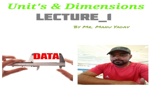 Iit Jee Units And Dimensions Lec3 In Hindi Offered By Unacademy
