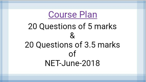 Csir Ugc Net Overview Of The Course Of Solution Of Net June 2018 In