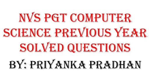 Teaching Superpack Part 3 Nvs Pgt Computer Science Pyqs Solution In