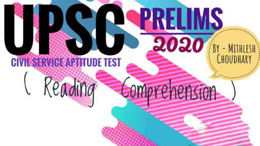 Upsc Cse Gs Hindi Reading Comprehension For Upsc Cse 2020 By