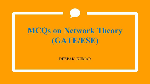 Gate Iconic Pro Part 8 Mcqs On Basic Of Network Theory In Hindi