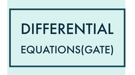 Gate And Ese Lec 03 First Order Linear Differential Equation With Gate