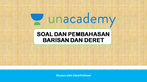 Ujian Tulis Berbasis Komputer - Overview Soal dan Pembahasan Barisan ...