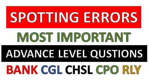 Ssc Exams Non Technical Railway Exams Part 5 Spotting Errors For