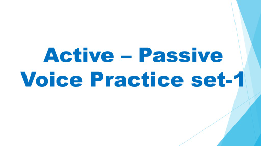 Ssc Exams Non Technical Railway Exams Active Passive Practice Set
