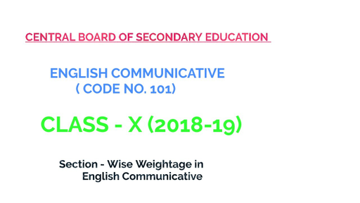 CBSE Class 10 - Syllabus of English Communicative (Subject Code 101 ...