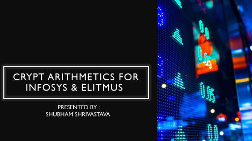 Campus Placements - Introduction and Rules for solving Crypt Arithmetic ...