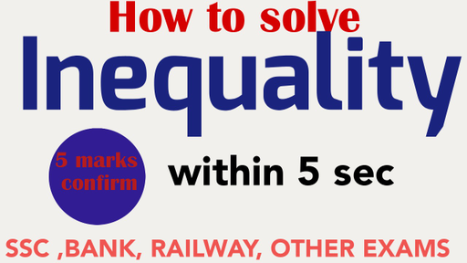 Bank Exams - Inequality part 7 ( Practice questions) Offered by Unacademy