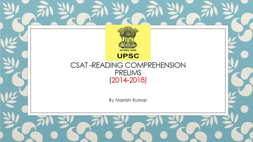 Upsc Cse Gs Hindi Reading Comprehension Previous Year Question