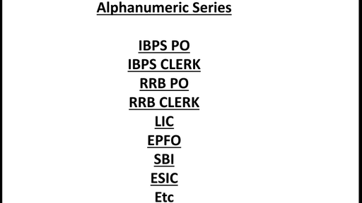 Bank Exams - Alphanumeric Series Basic Concept (in Hindi) Offered by ...