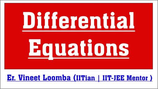 Iit Jee Linear Differential Equations For Jee Main And Advanced