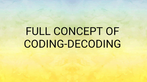 Ssc Exams Non Technical Railway Exams Coding And Decoding Part 1
