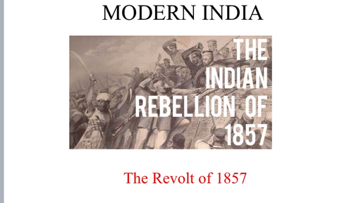 Upsc Cse Gs Part 1 The Revolt Of 1857 Important For Upsc Csecapf