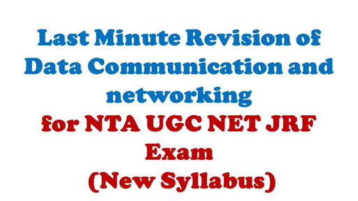 Nta Ugc Net And Set Exams Last Minute Revision Of Iso Osi Model For