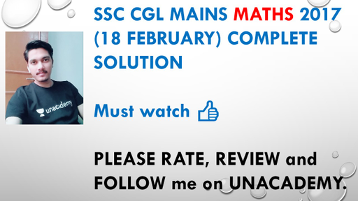 Ssc Exams Non Technical Railway Exams Ssc Cgl Mains Maths 2017 18