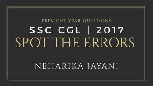 Ssc Exams Non Technical Railway Exams Spot The Errors 2017 Part