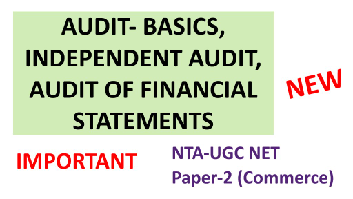 Nta Ugc Net And Set Exams Hindi Audit Basics Independent Audit