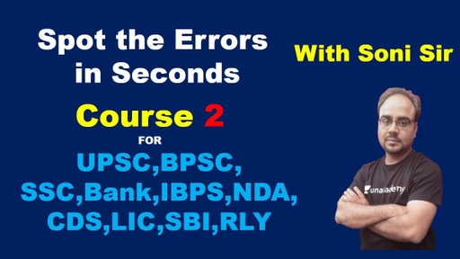 Ssc Exams Non Technical Railway Exams Spot The Errors Course 2