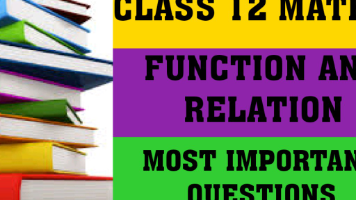 Cbse Class 12 Types Of Relation And Some Questions Based On It In