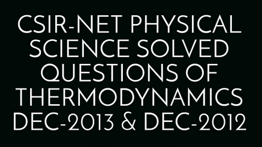 Csir Ugc Net Hindi Csir Net Physical Science Solved Questions Of