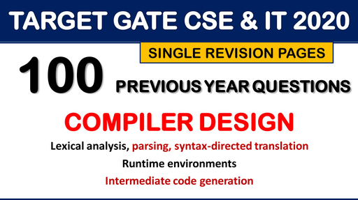 Gate And Ese 10 Pyqs Of Compiler Design In Hindi Offered By Unacademy