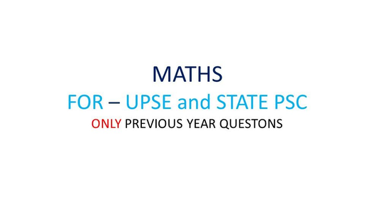 Upsc Cse Gs Hindi Maths For Upsc Cse By Unacademy