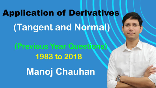 Iit Jee Introduction To Previous Year Questions Tangent And Normal
