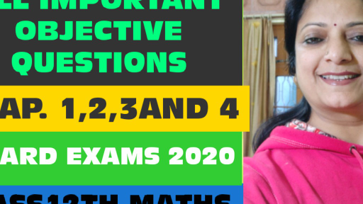 Cbse Class 12 Some Important Objective Questions Based On Determinant